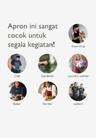 Apron Color Series - Cocok untuk Apron Cafe